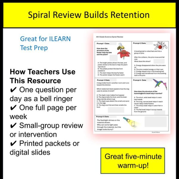 ILEARN 4th Grade Science Review ILEARN Test Prep