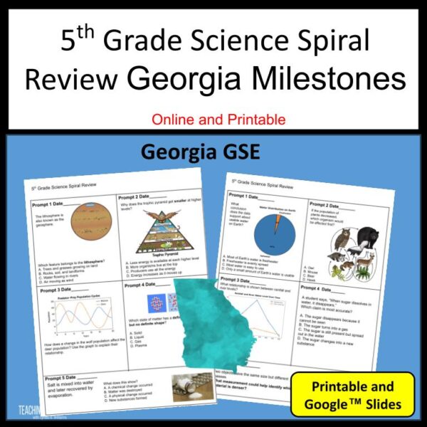 Georgia Milestones Test Prep 5th Grade Spiral Review