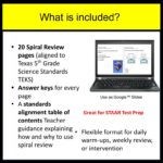 5th Grade TEKS Science Spiral Review STAAR Test Prep