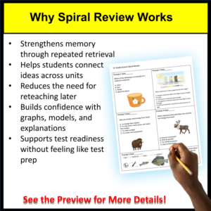 5th Grade TEKS Science Spiral Review STAAR Test Prep