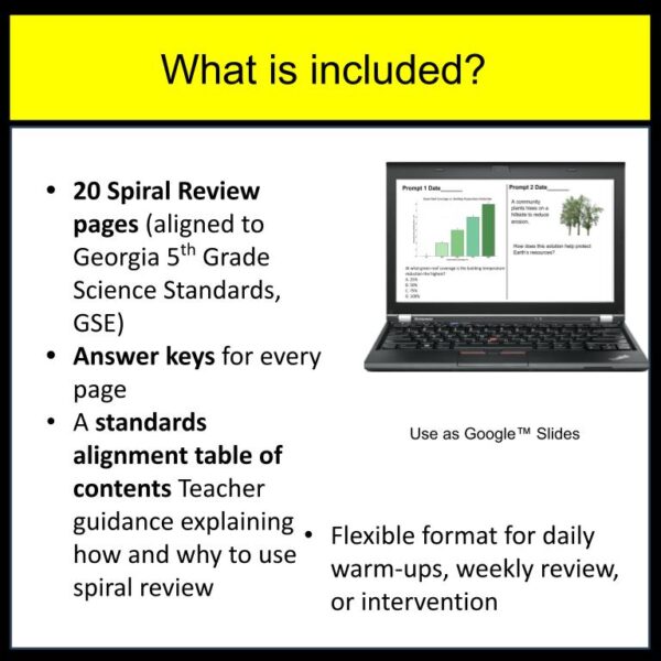 Georgia Milestones Test Prep 5th Grade Spiral Review
