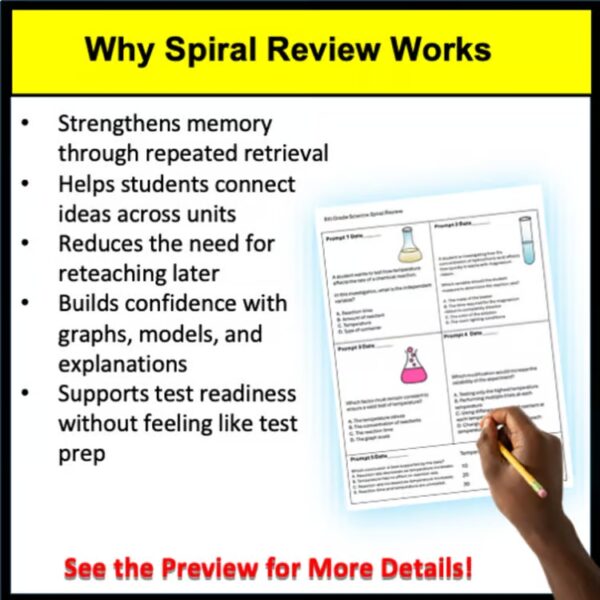 8th Grade Science STAAR Prep & TEKS Science Spiral Review
