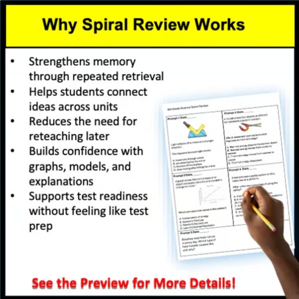 Georgia 8th Grade Science Spiral Review -GSE Test Prep