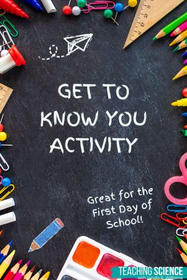 Get to Know You Activity - First Day of School Activity